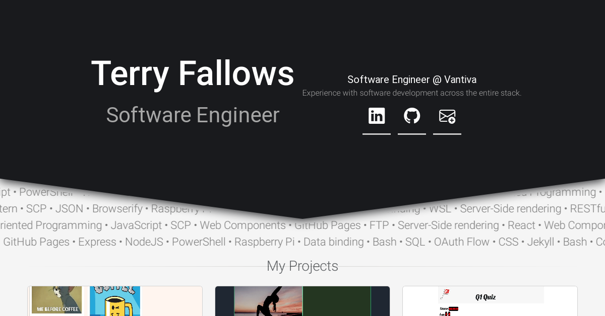 Terry Fallows | Senior Software Engineer